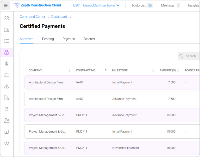 Construction Project Financials Management Software | Zepth
